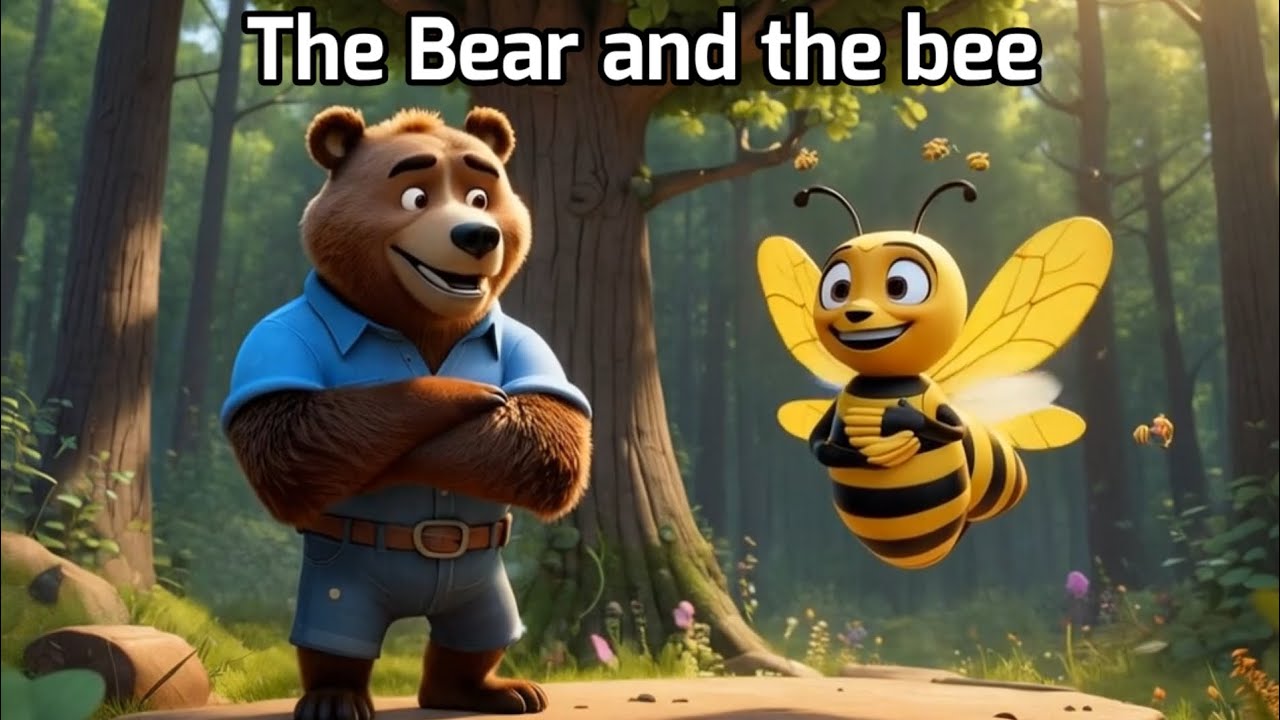 The Bear and The Bee 🐻🐝 | Funny Animated Story for Kids | Moral ...