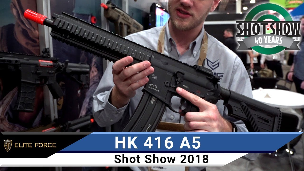 Elite Force HK 416 A5 AEG - Shot Show 2018 - YouTube