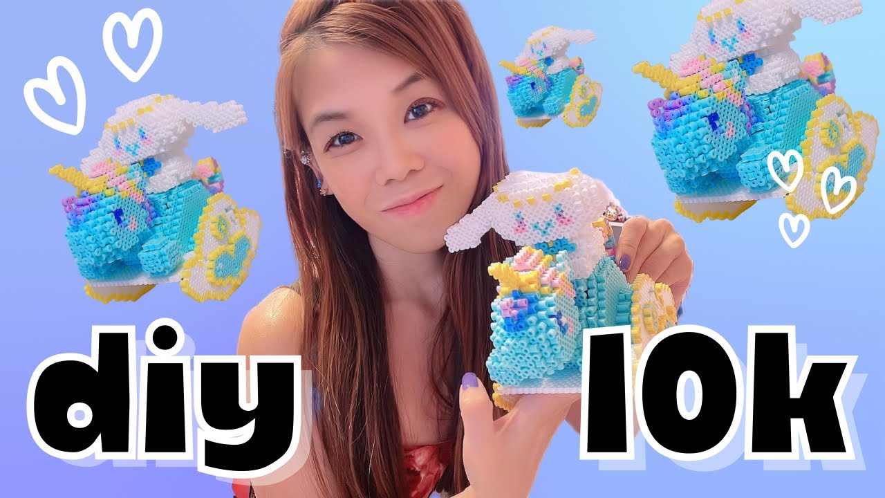 10,000 Subscribers Special: CINNAMOROLL with Rocking Unicorn 3D Perler ...