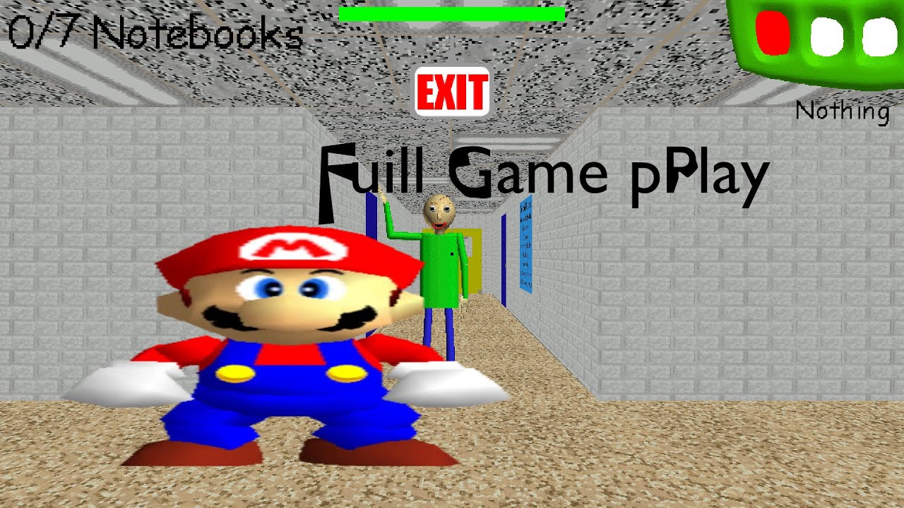 Mario In Baldis Basics - Full Gameplay - YouTube