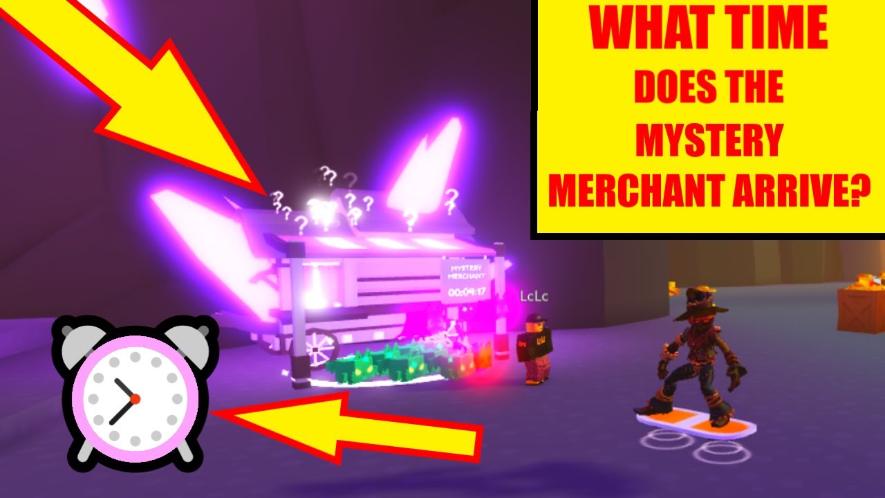 WHAT TIME DOES THE MYSTERY MERCHANT ARRIVE?⏰⏰⏰ (Roblox) - YouTube