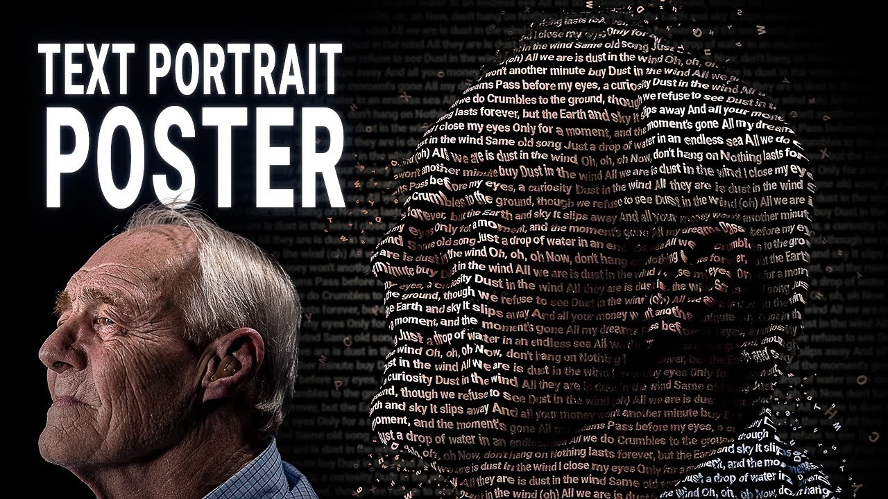 Create an Awesome Text Portrait Poster in Photoshop - YouTube