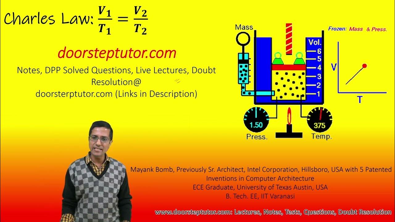 Gas Laws: Numerical Examples on Charles Law (V1/T1 = V2/T2) : JEE | NEET | NSO Level 2 - YouTube