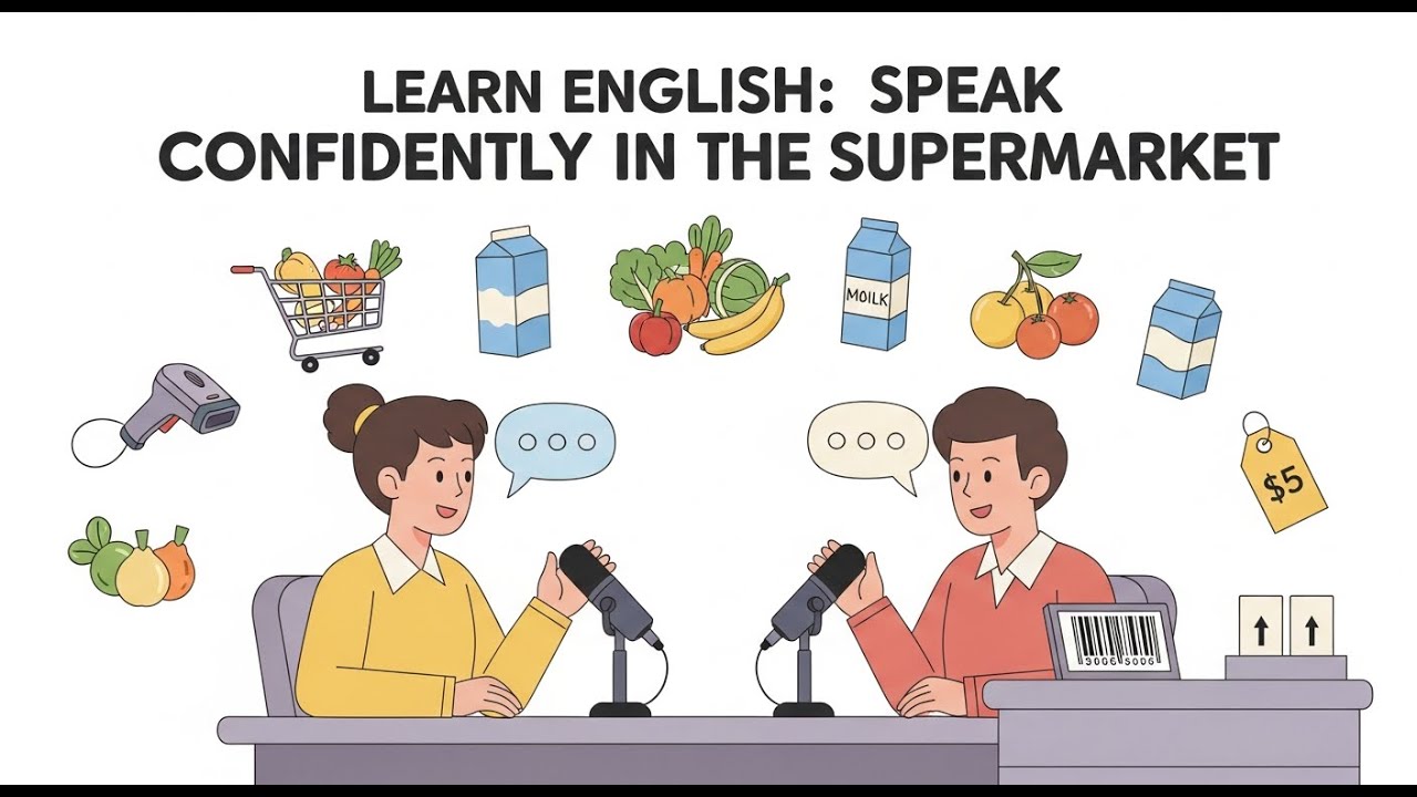 English at the Supermarket 🛒 | Slow & Easy English Conversation (A2-B1 ...
