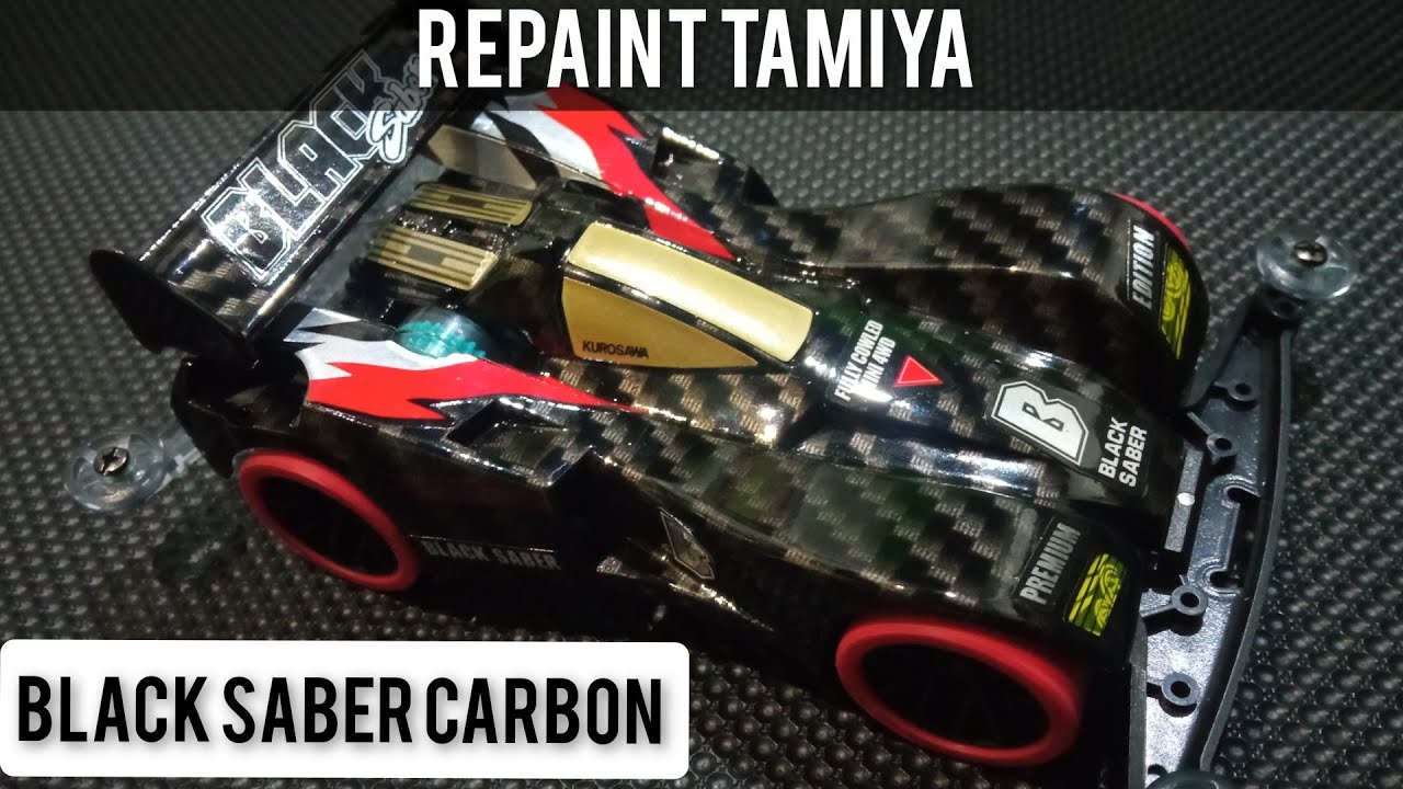 Repaint tamiya black saber carbon - YouTube