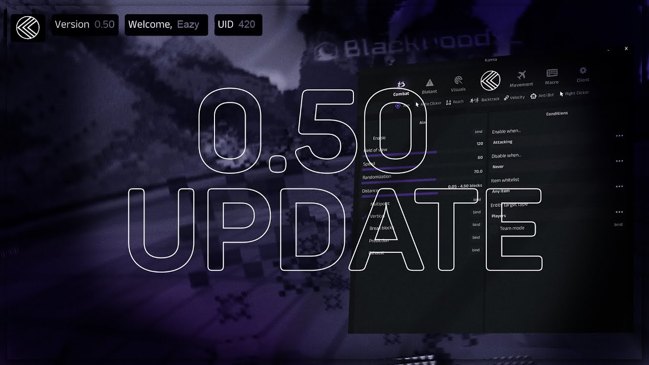 Best Minecraft Ghost Client Karma Client 1.8.9 | Minemen - 0.50 Update - YouTube