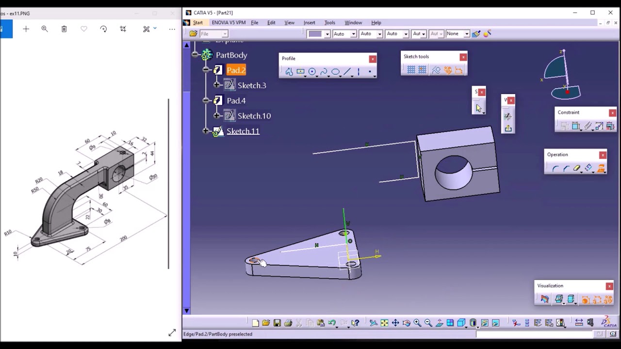 #12#Practice Exercise in CATIA - YouTube