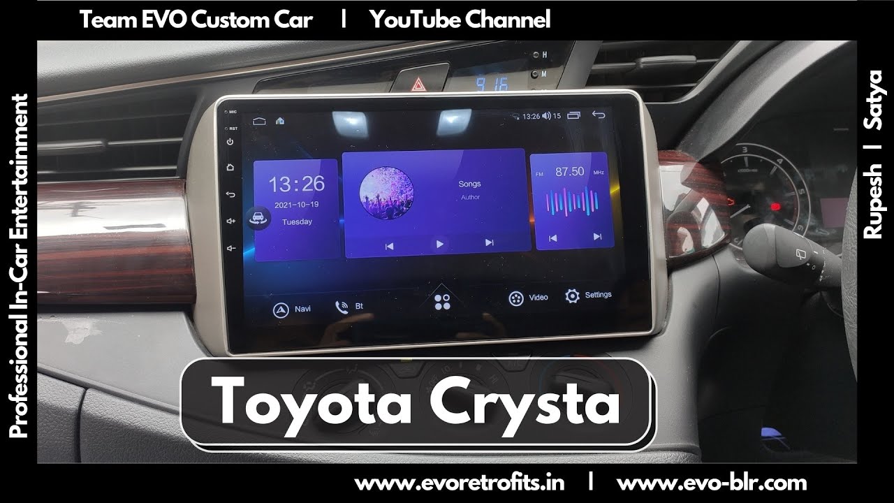 EVO FIT on 2019 Toyota Innova Crysta (2015-up) Android infotainment ...