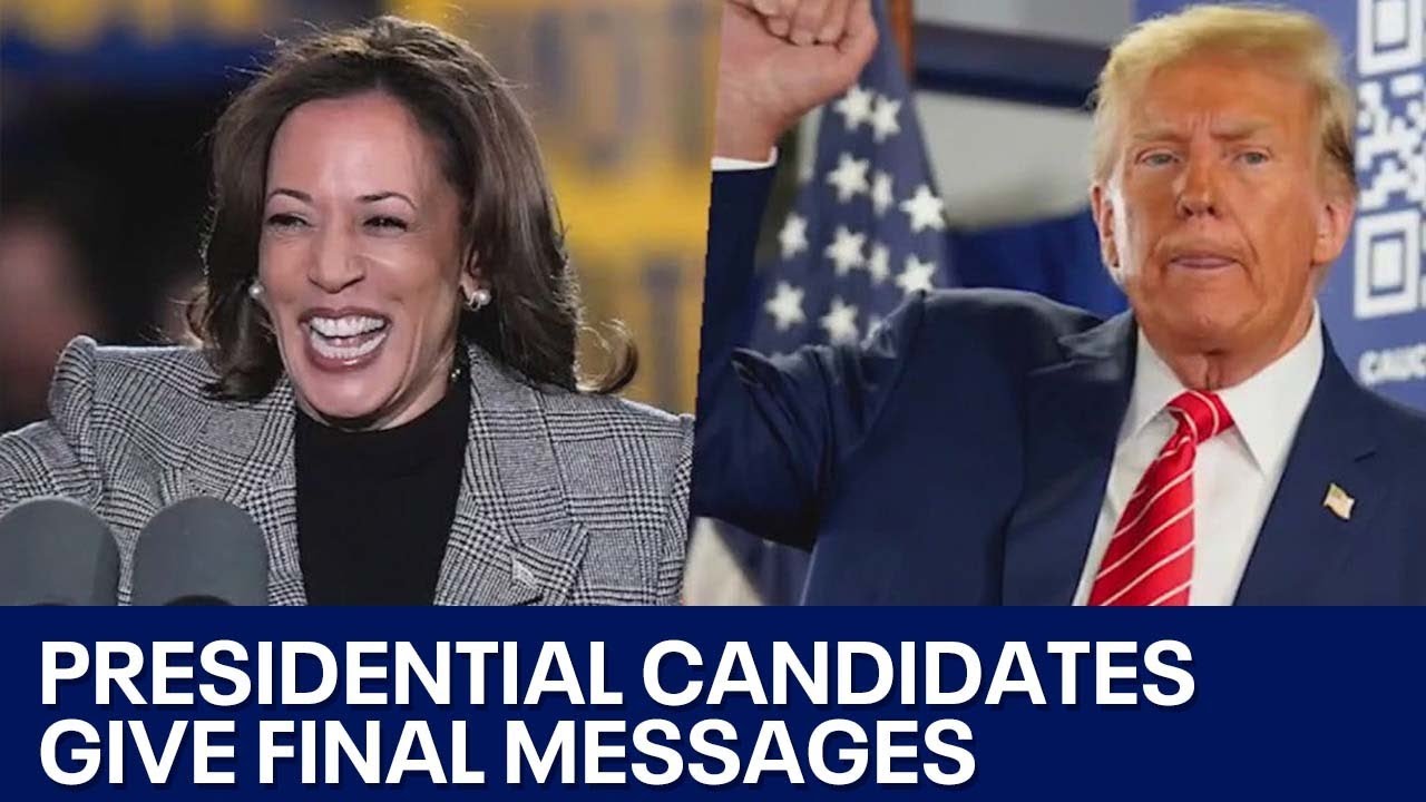 Election 2024: Kamala Harris and Donald Trump give final messages ...