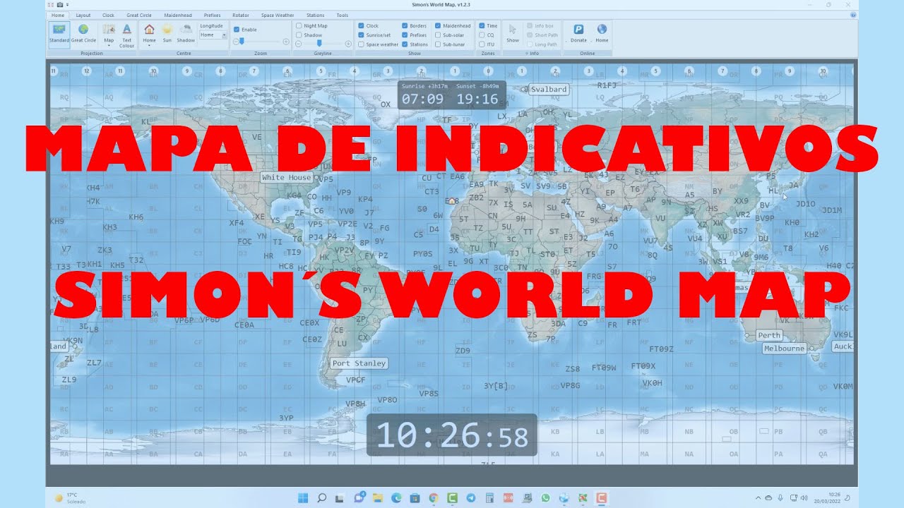 Mapa de indicativos Simon´s World Map - YouTube
