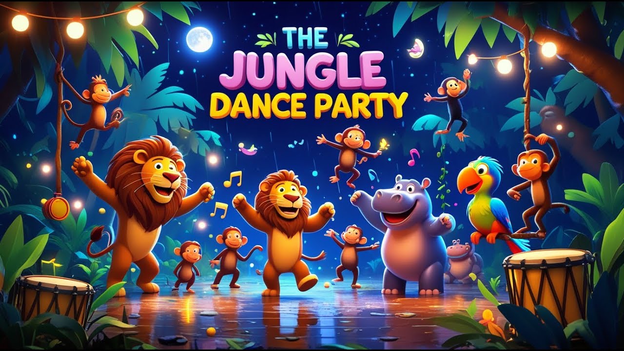 Jungle Dance Party | Fun Animal Song for Toddlers & Preschool | DVK ...