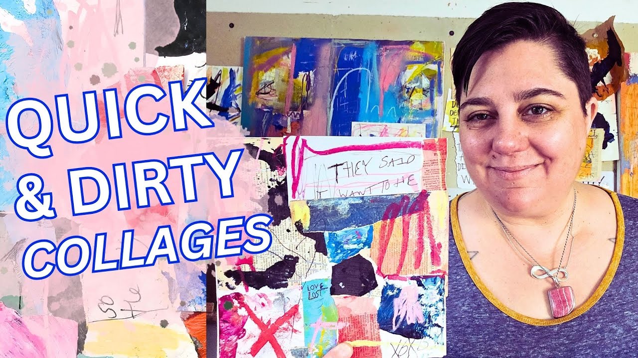 Creating Small Collages w/ Scraps & Speed to Enhance Intuition (10 ...