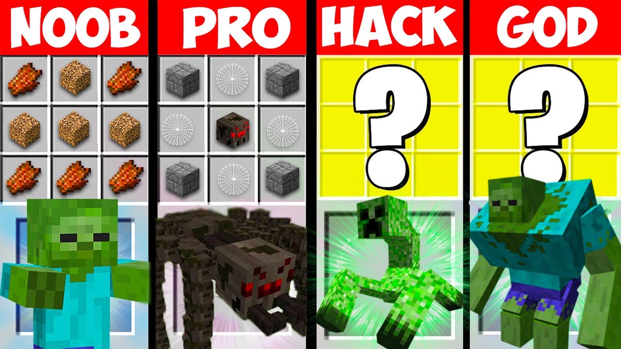 Minecraft MODS Battle: SUPER TITAN MOBS CRAFTING CHALLENGE! NOOB vs PRO ...