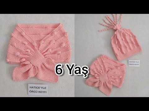 Pamuk Şeker Çocuk Atkı Yapımı 6 Yaş Fıstıklı Güzel Şık Kolay Kullanışlı Kız Bebek Boyun Bağı Yapımı