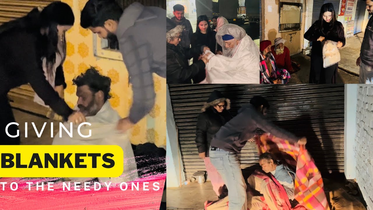 Giving Blankets To Needy Ones // Helping The Homeless People In India ...