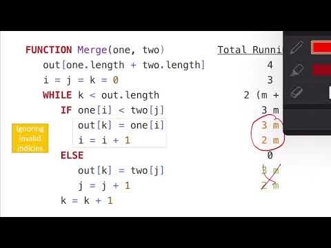 Merge Sort 5: Merge Running Time - YouTube