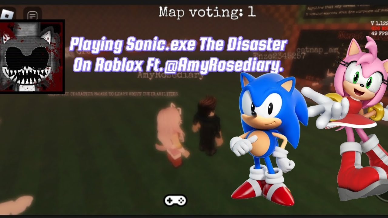 Playing Sonic.exe the disaster on roblox Ft.@AmyRosediary. - YouTube