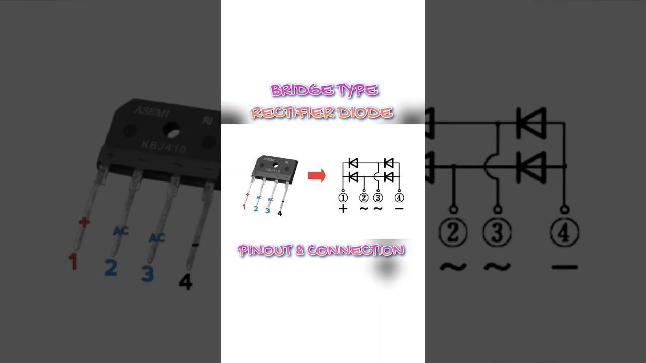 rectifier diode pinout & connection #foryou #diode #rectifier #pinout # ...