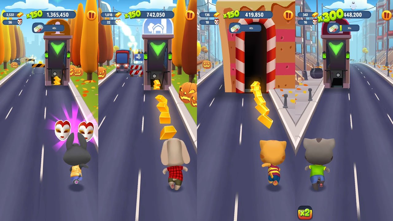 Full Speed⚡💪😎 Becca, Ben, Ginger, Tom - Talking Tom Gold Run (Gameplay ...