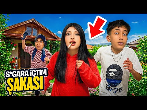 ANNEME SİGARA İÇTİM ŞAKASI ‼️🤨( bizi kovaldı 💜 ) sudebrnc