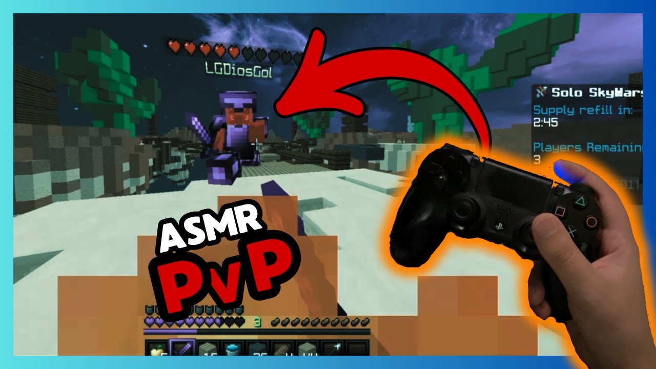 CONTROLLER Sounds — SkyWars #23 (Minecraft Bedrock ASMR) - YouTube