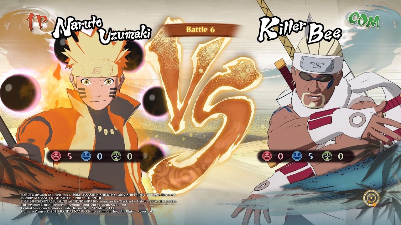 Naruto VS killer bee who will win - YouTube