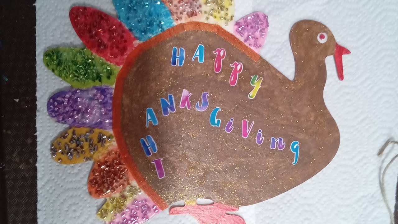 Diy turkey plaque wall hanging craft - YouTube