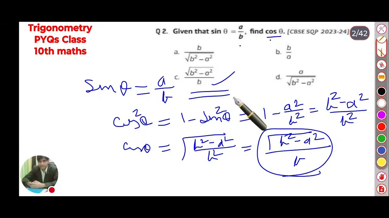 Class 10th maths trigonometry PYQs for most Repeated questions - YouTube