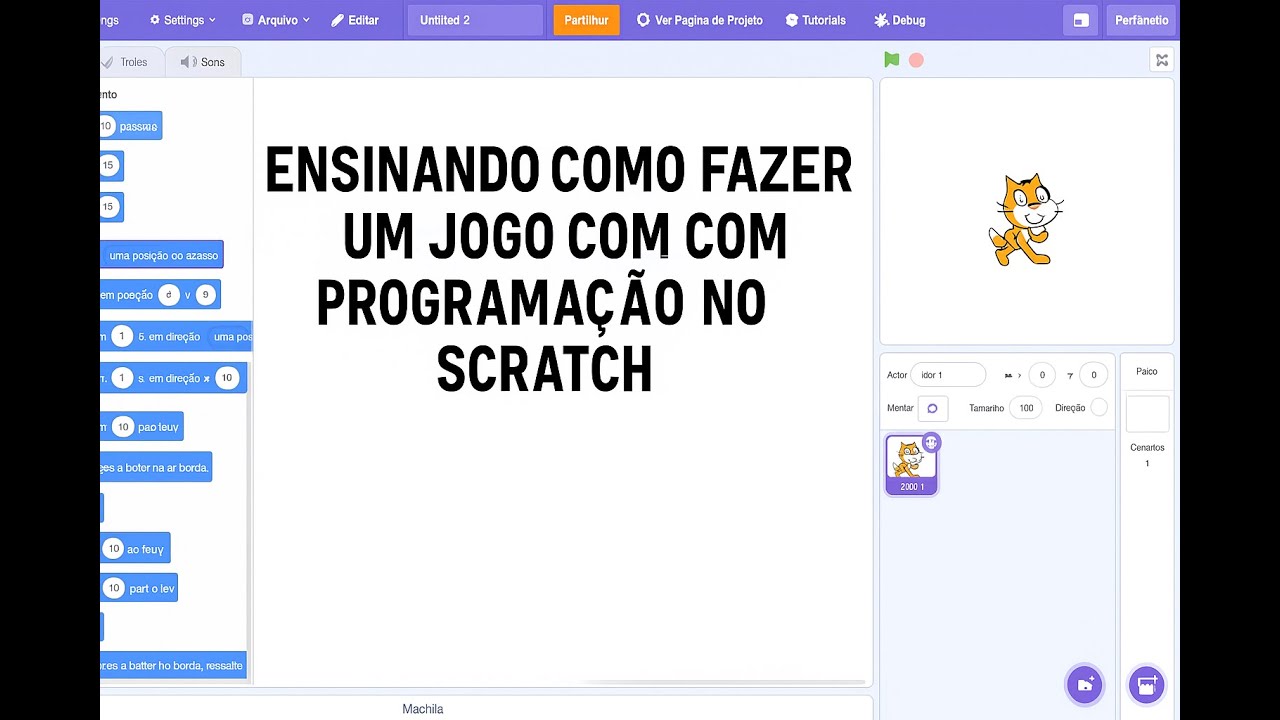 Ensinando como fazer um jogo com programação no Scratch - YouTube