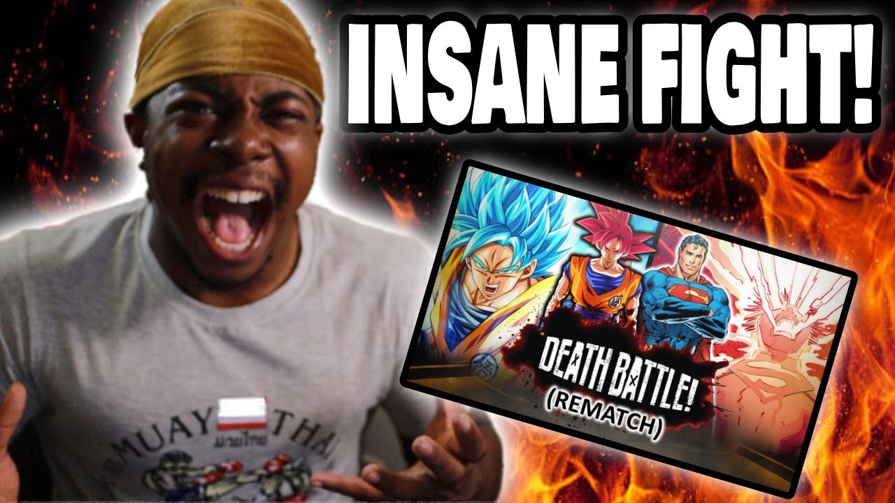 INSANITY!!! Goku vs Superman Death Battle Rematch Reaction! - YouTube