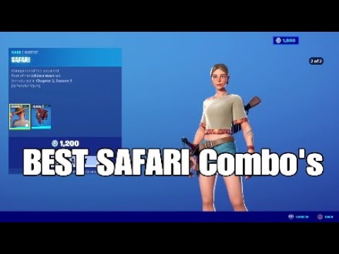 Best Safari Skin Combo's NEW Fortnite Skin - YouTube