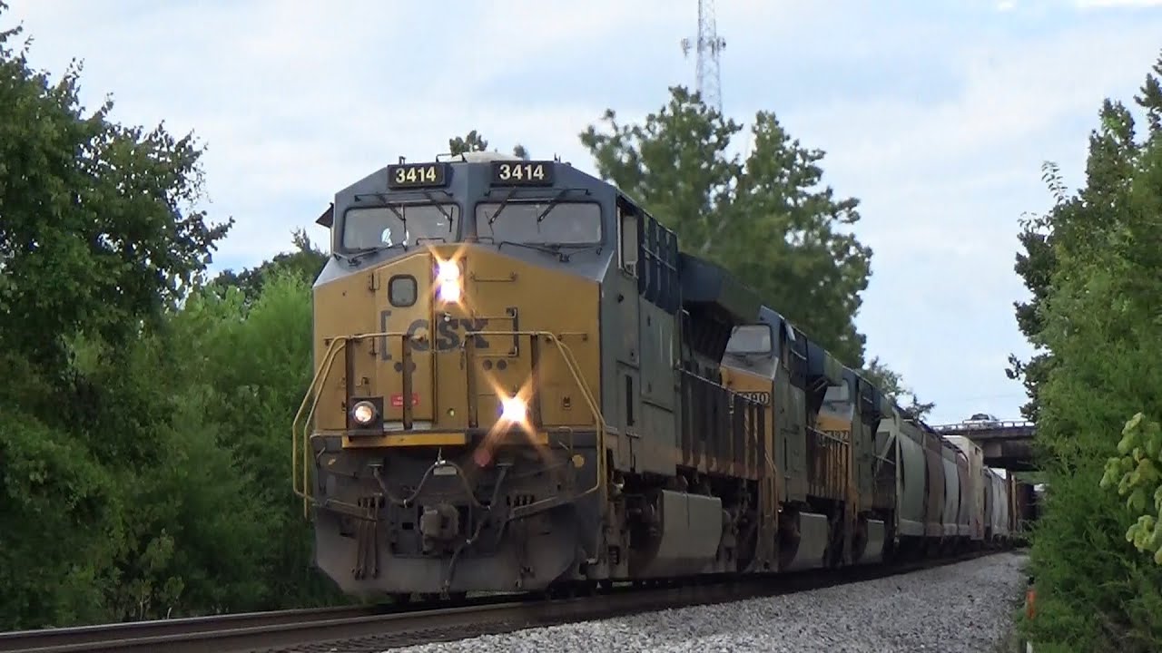 CSX ET44AH 3414 w/ Trail Win Leads Manifest Q583-20 on 9/20/21 - YouTube