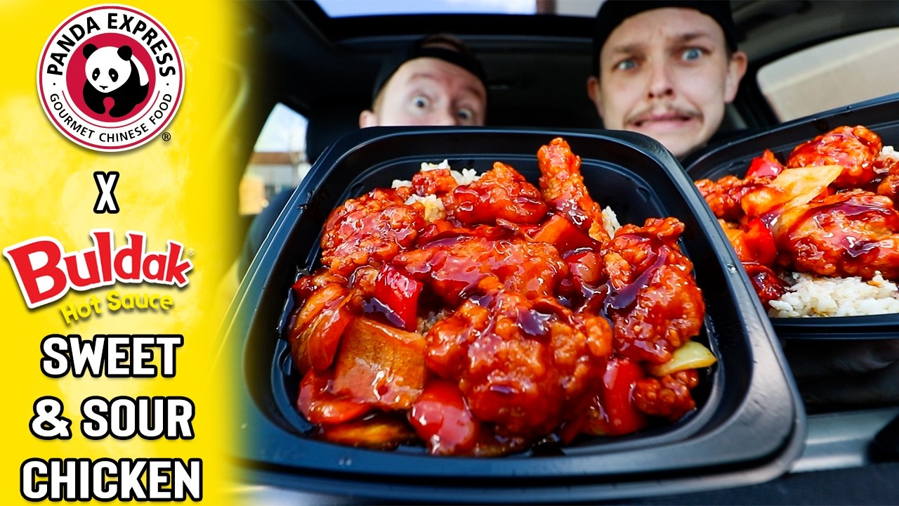 Trying The Panda Express x Buldak Super Spicy Sweet And Sour Chicken ...