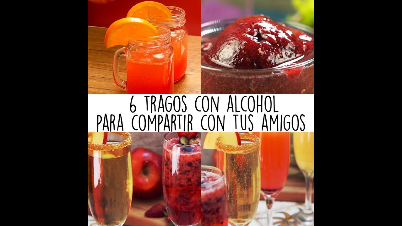 6 tragos con alcohol para compartir con tus amigos - YouTube