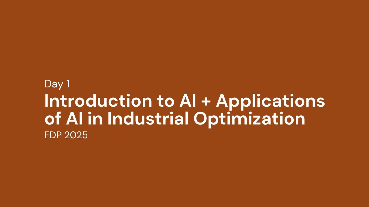 Day 1 : Introduction to AI + Applications of AI in Industrial ...