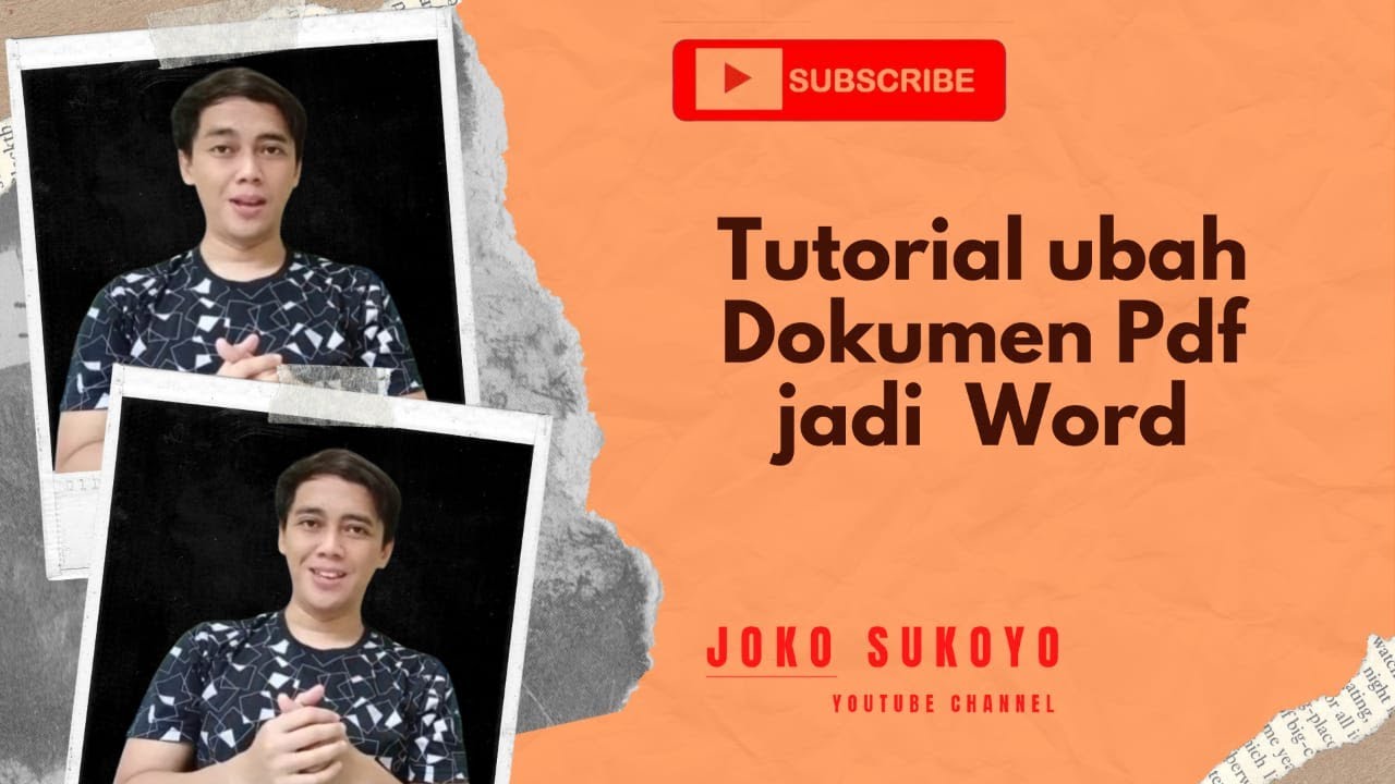 Tutorial ubah Dokumen Pdf jadi Word - YouTube