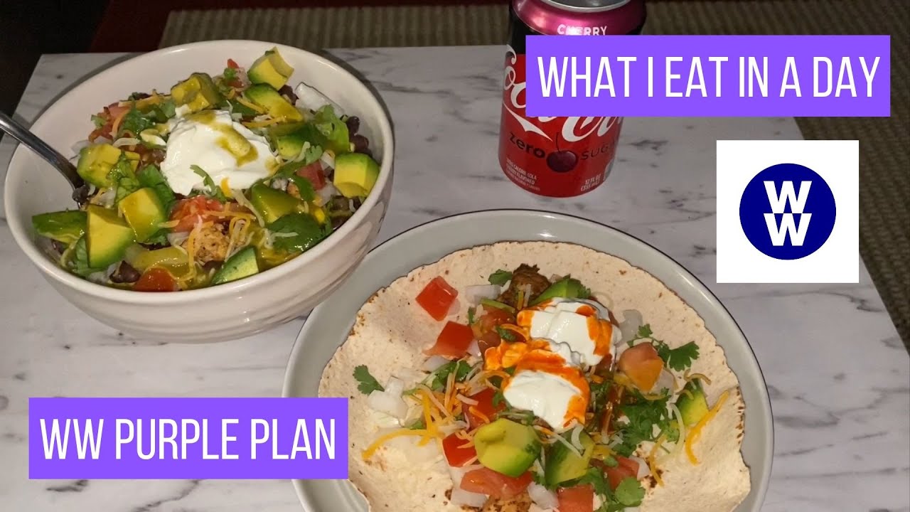 WHAT I EAT IN A DAY ON WEIGHT WATCHERS | WW Purple Plan - YouTube