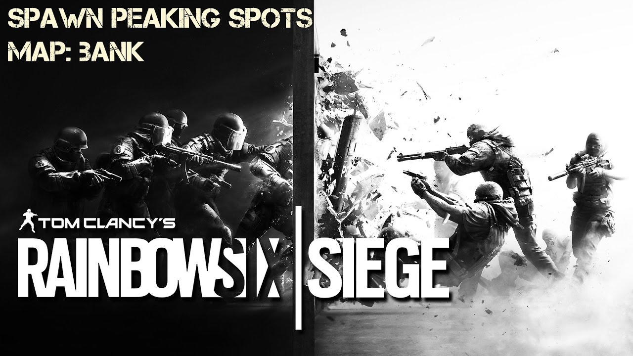 RB6 Siege spawn peaking spots map BANK - YouTube