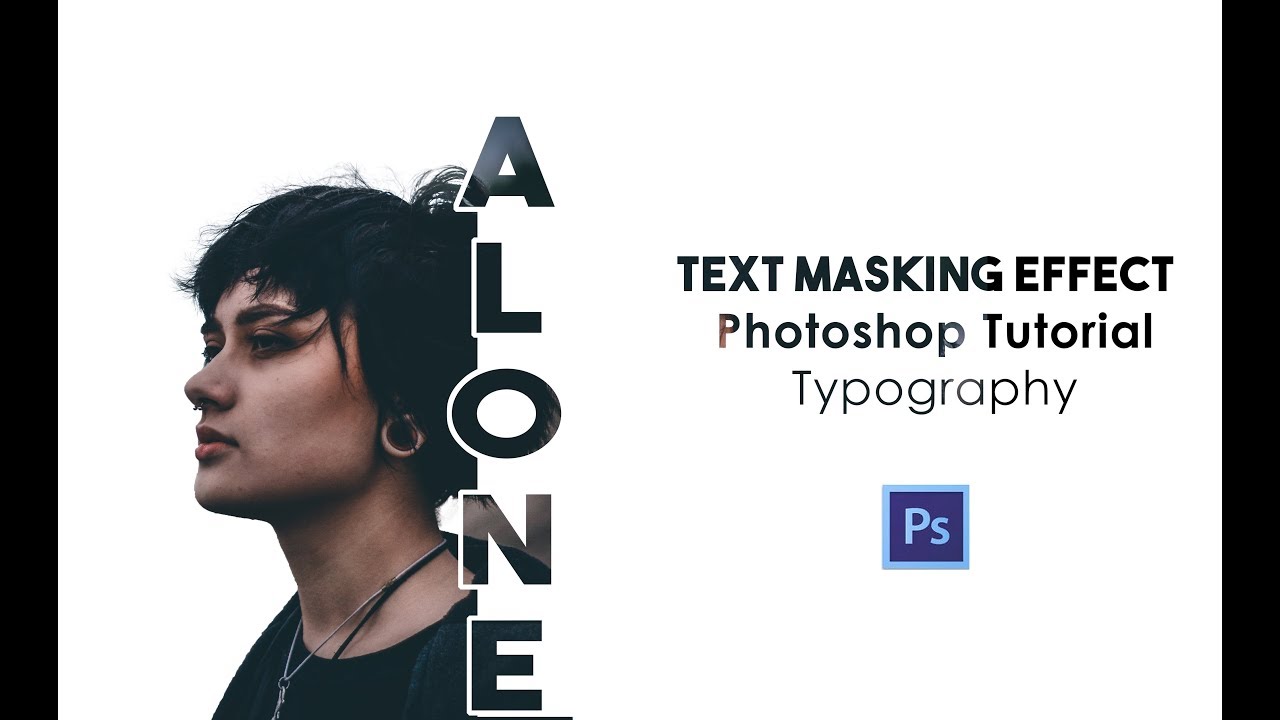 Text Masking Effect Photoshop Tutorial Typography Youtube