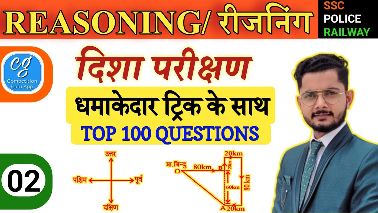 🔴 Direction Test Reasoning Trick in Hindi | दिशा परीक्षण | Disha ...