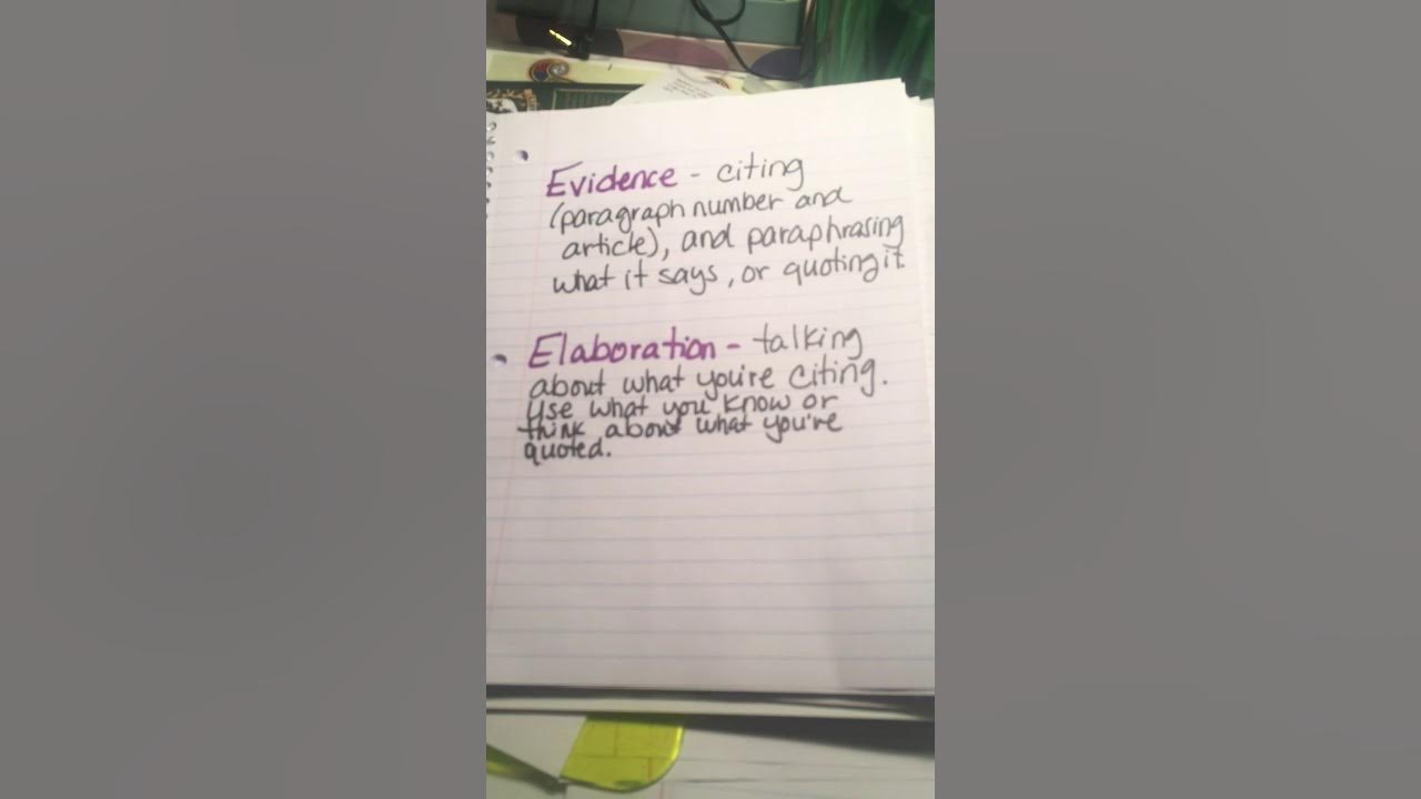 Opinion essay part 3 - evidence and elaboration - YouTube