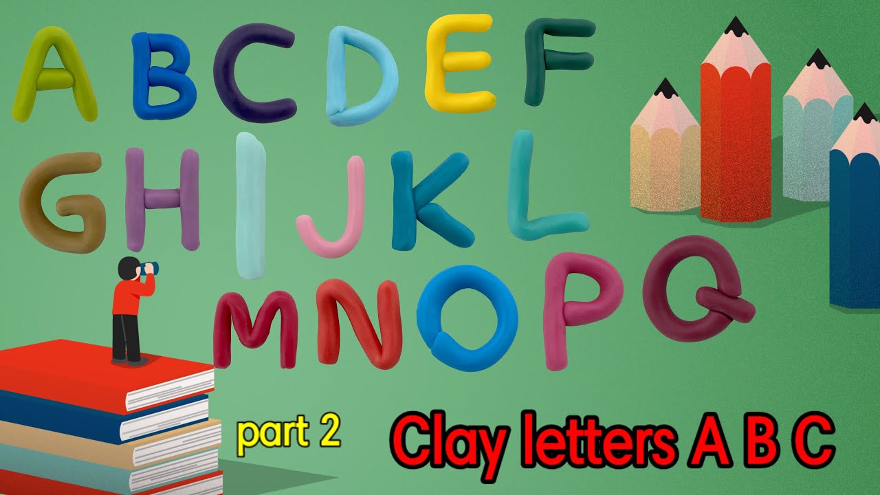 Learn alphabet | abc for kids | abcd | phonetics for kids | clay abcd ...