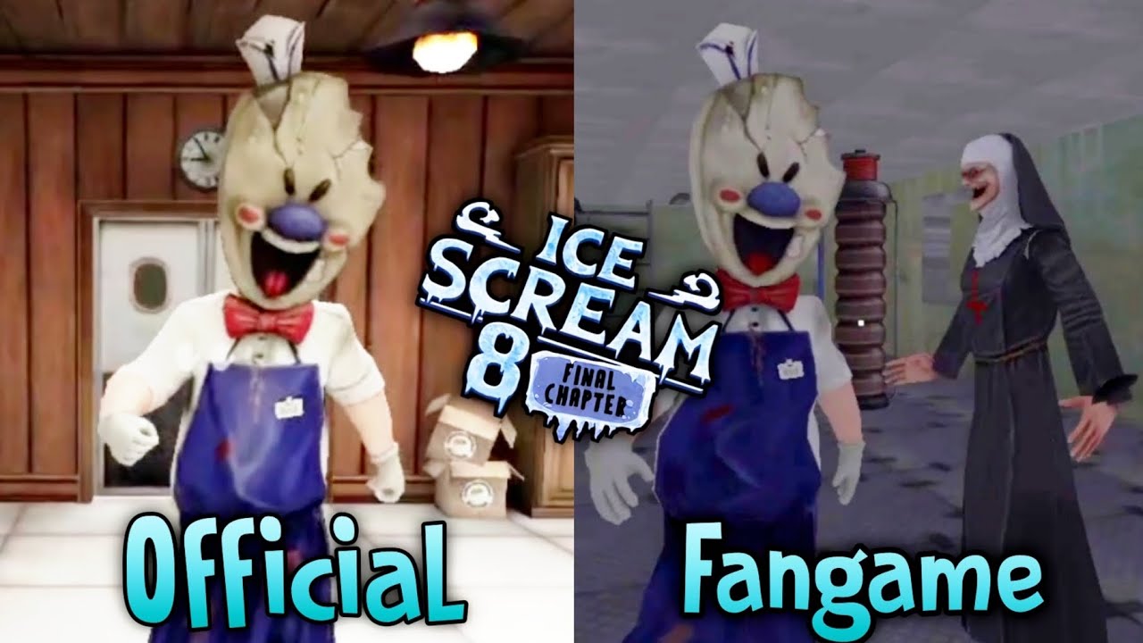 Ice Scream 8 Official Game vs Ice Scream 8 Fangame - YouTube