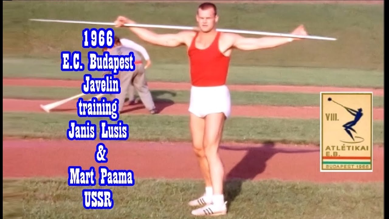 Javelin 1966 Budapest training Janis Lusis & Mart Paama and 2 trows of ...