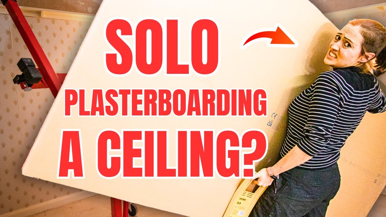 I tried plasterboarding my ceiling solo, but found DIY Youtubers are LYING to you! - YouTube