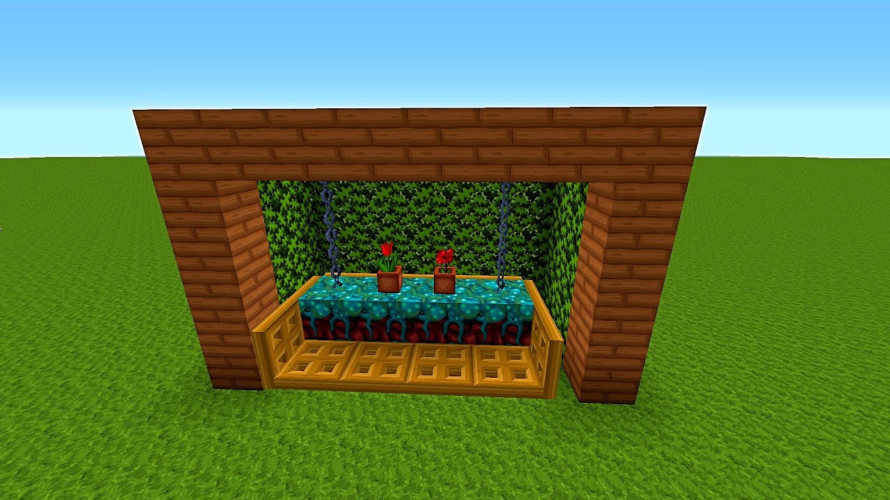 Minecraft: Hanging Garden Swing Design - YouTube