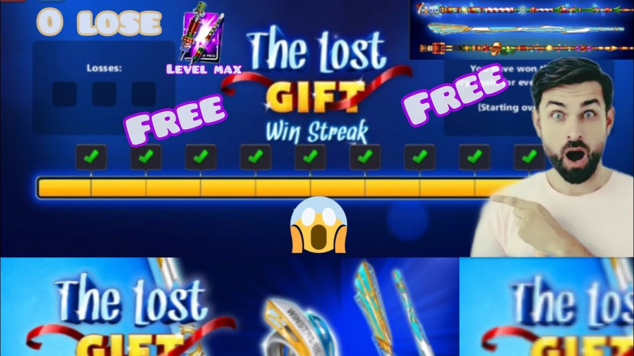 The Lost Gift win streak 8 ball pool 2024. Lost luminous cue level max ...