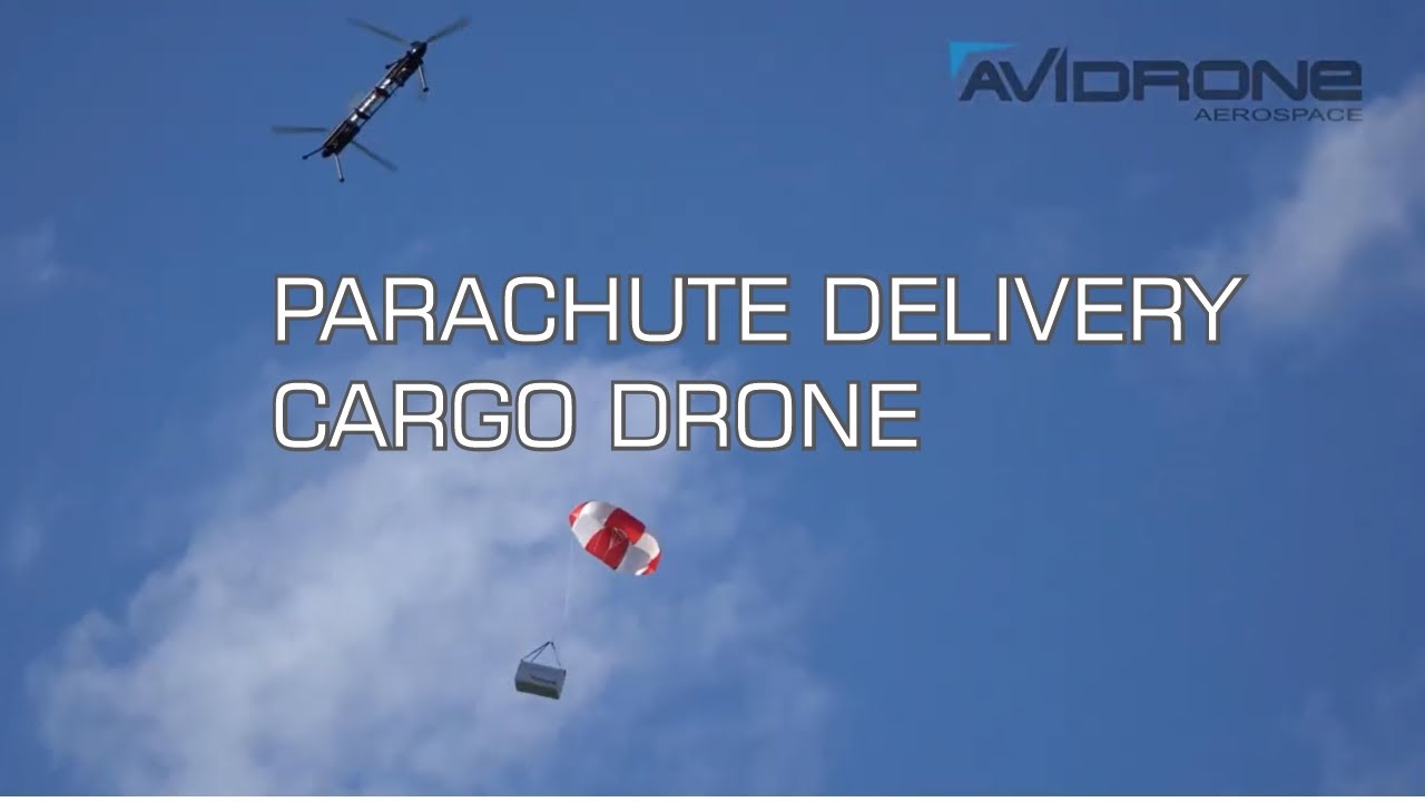 AVIDRONE Cargo Parachute Delivery - YouTube