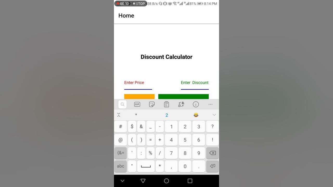 Discount Calculator App React Native - YouTube