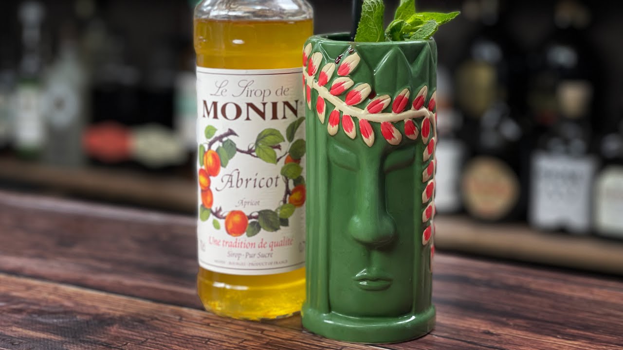 Cocktails with Apricot - Monin APRICOT SYRUP & RUM Cocktail - YouTube